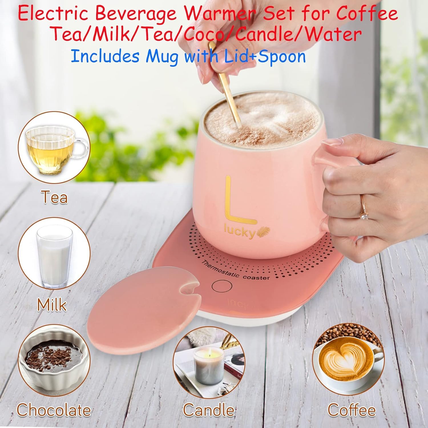 Coffee Mug Warmer for Desk with Auto Shut Off, Coffee Cup Warmer with Mug for Desk Home Office