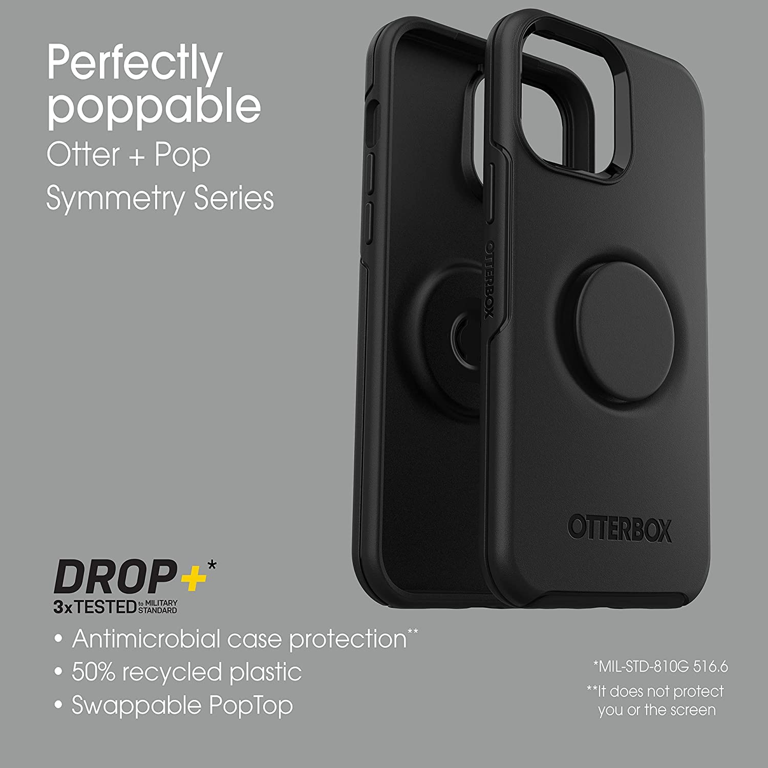 OtterBox iPhone 13 Pro Max & iPhone 12 Pro Max Otter + Pop Symmetry Series Case - Day Trip (Graphic), Integrated PopSockets PopGrip, Slim, Pocket-Friendly, Raised Edges Protect Camera & Screen