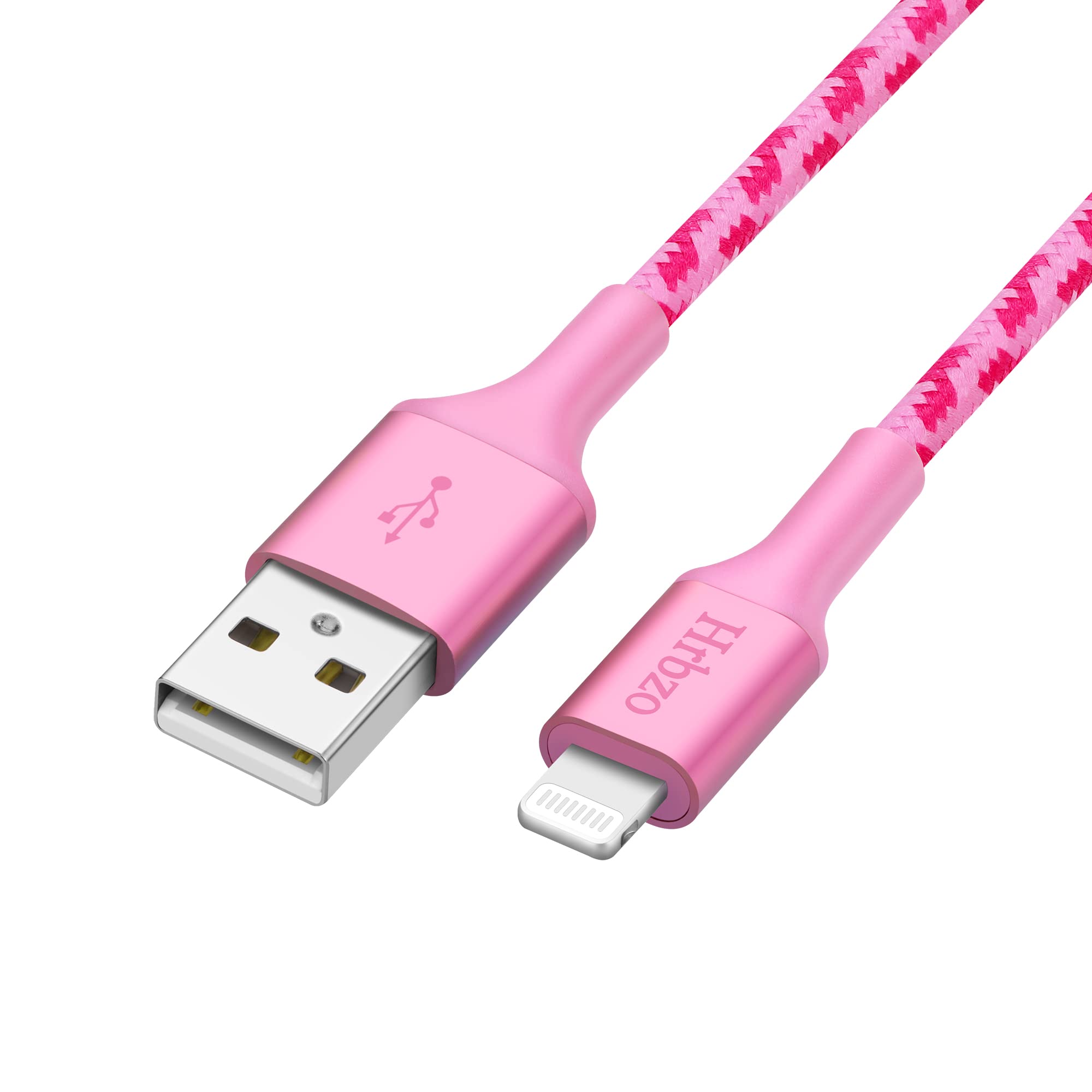 Hrbzo 3FT Nylon Braided Cable [1-Pack] [MFi Certified] Compatible with iPhone Charger Compatible iPhone 14/13/12/11/Xs/XR/8/SE/iPad More