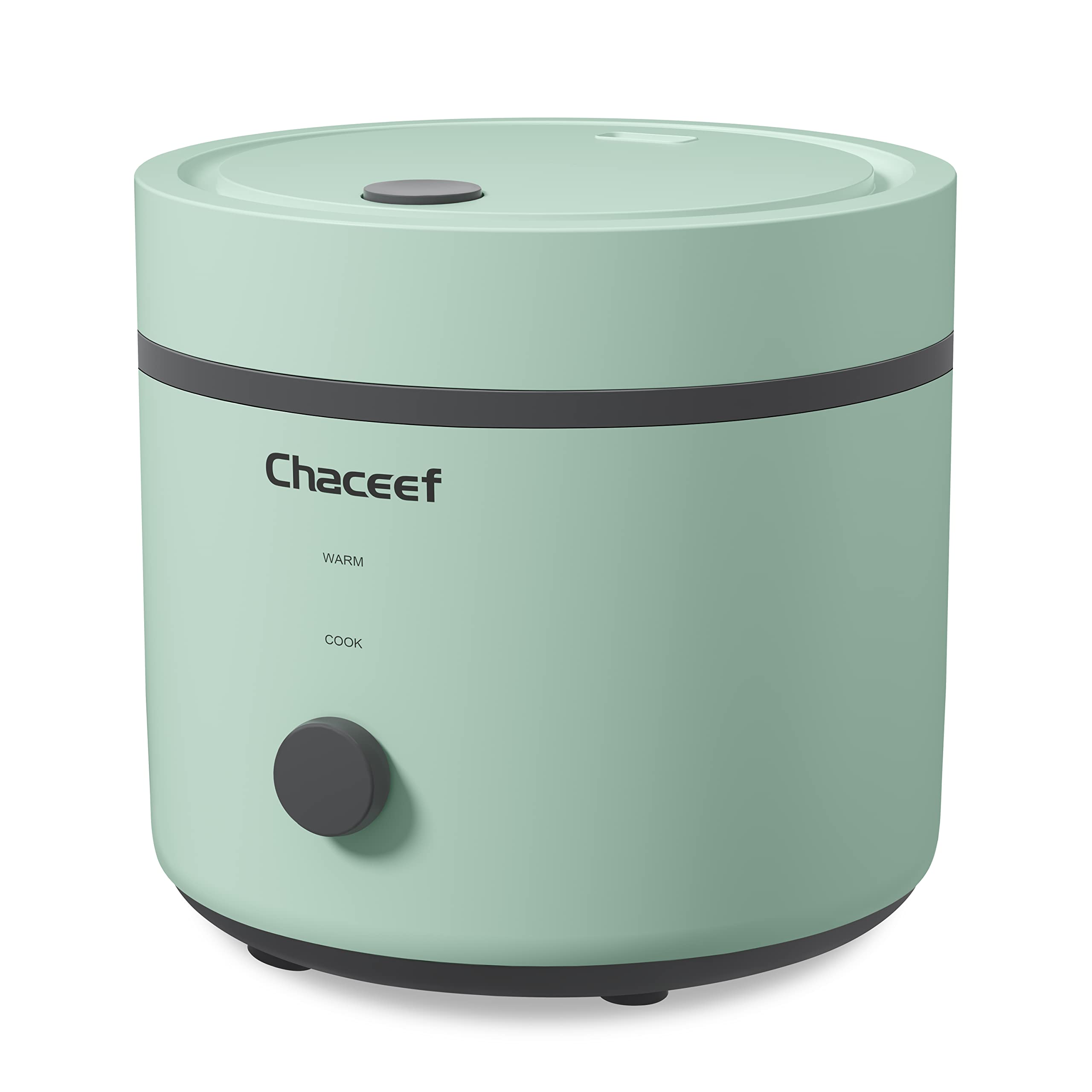 CHACEEF Mini Rice Cooker 2-Cups Uncooked, 1.2L Portable Non-Stick Small Travel Rice Cooker, Beige & CHACEEF Rice Cooker 3-Cups Uncooked, 1.5L Small Rice Cooker with Non-stick coating, Green