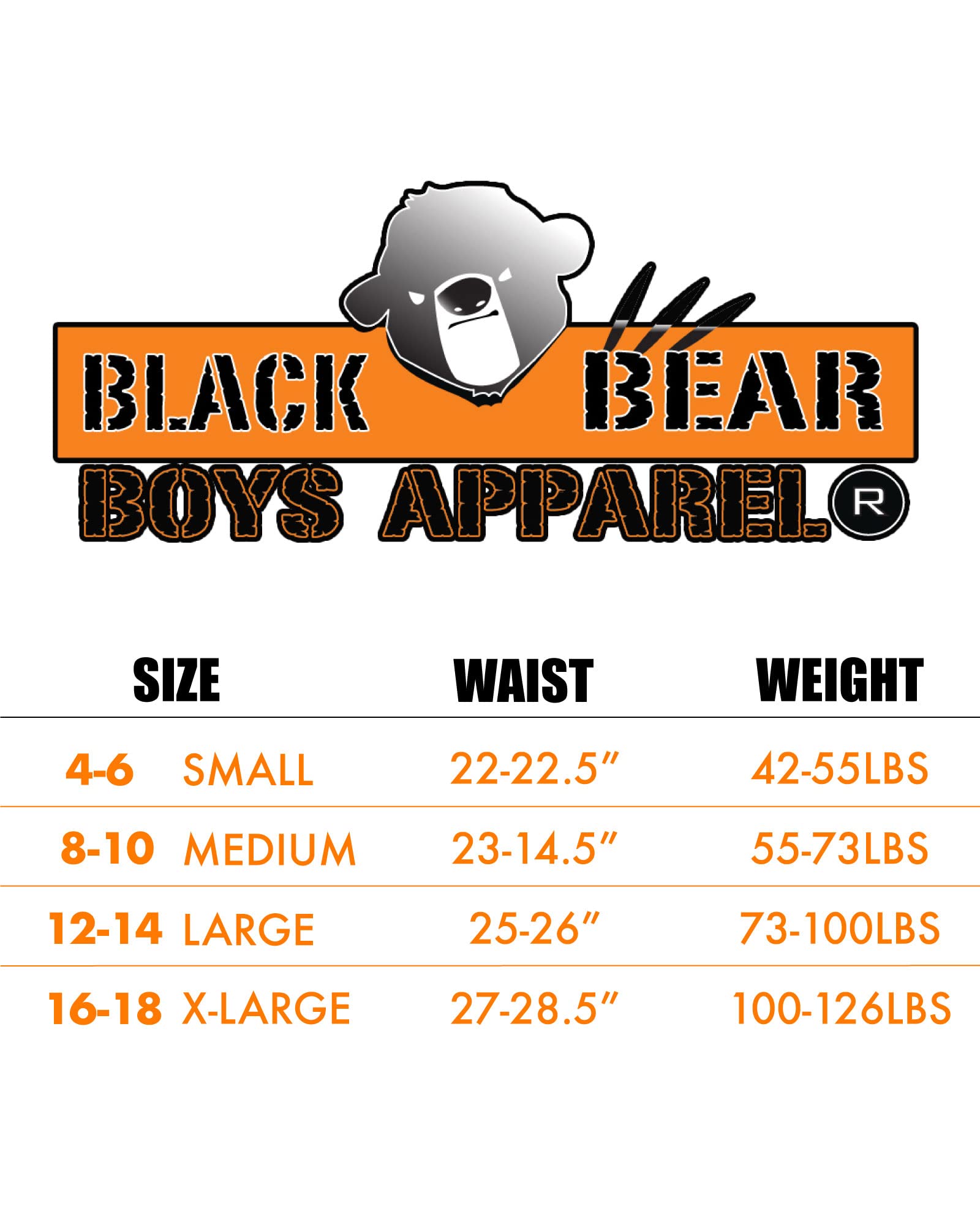 Black Bear Boys' Thermal Underwear Set - 4 Piece Performance Base Layer Long Sleeve T-Shirt and Long Johns Set, Size X-Large, Heather Grey/Charcoal