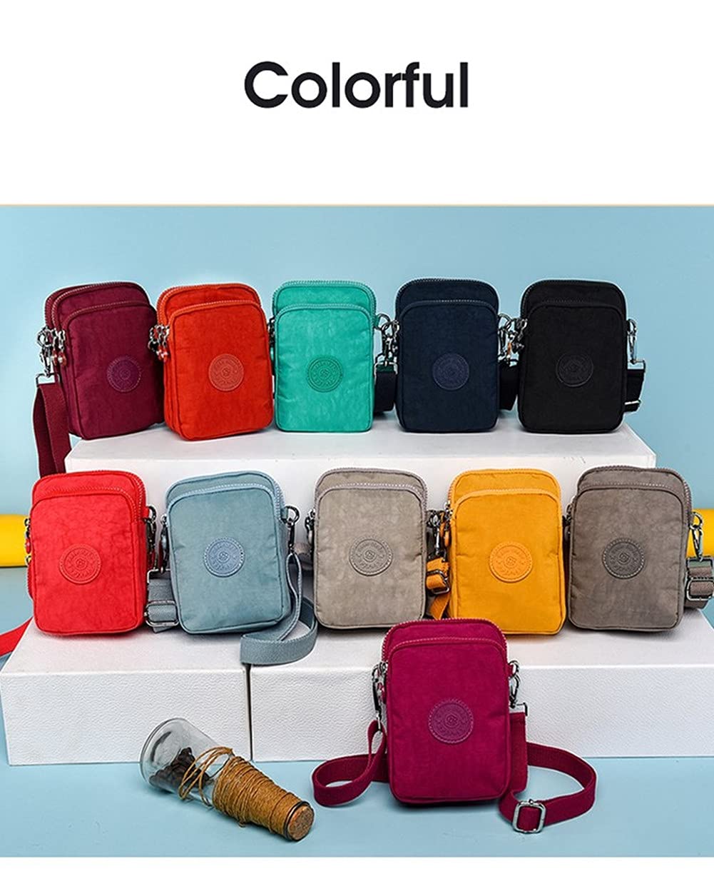 Small Crossbody Bags for Women Shoulder Bag Lightweight Nylon Cell Phone Purses