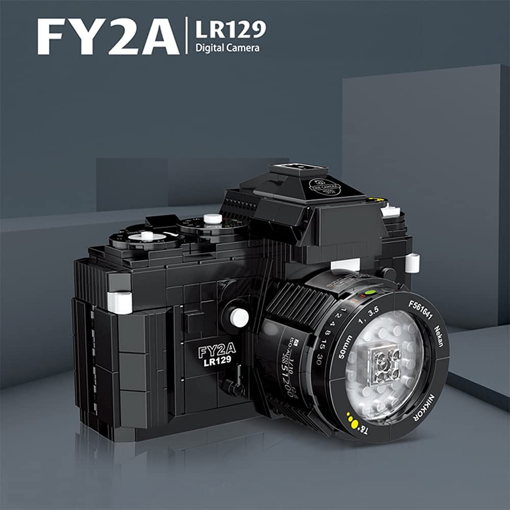 NC Uvini Building Blocks Camera, DIY STEM Toys, Building Construction Brick Set Best Gift for Adult, Teens, Collectible Model Digital Camera to Build 627pcs