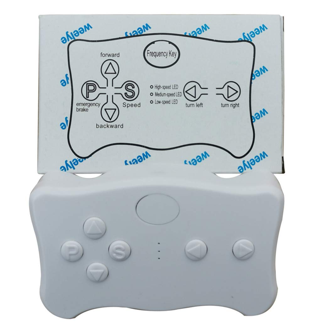 Wellye 2.4G Bluetooth Remote Control White Button Transmitter Accessories Kids Powered Wheels Children Electric Ride On Toy Car Replacement Parts