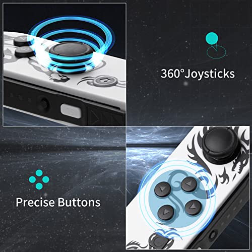 GKVVO Joypad for Switch Nintendo, Switch Controllers Compatible with Nintendo Switch/Lite/OLED, L/R Controller with Dual Vibration/Wake-up/Screenshot
