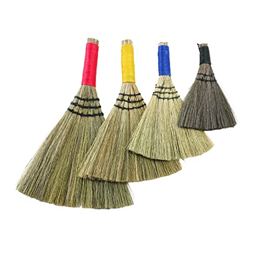 Creative Co-Op Yarn Wrapped Handles, Multi Color Neutrals, Set of 4 Whisk Broom, 4