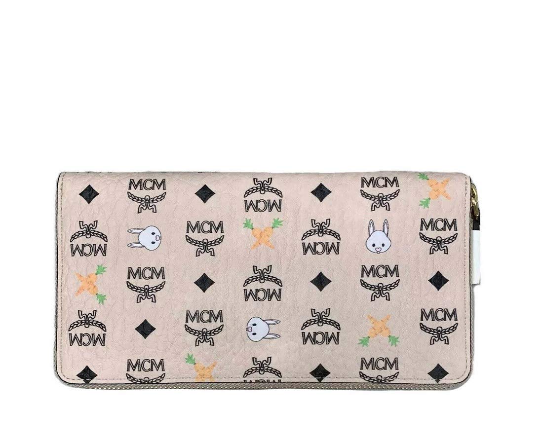 MCM Rabbit Zipped Wallet Large Beige One Size