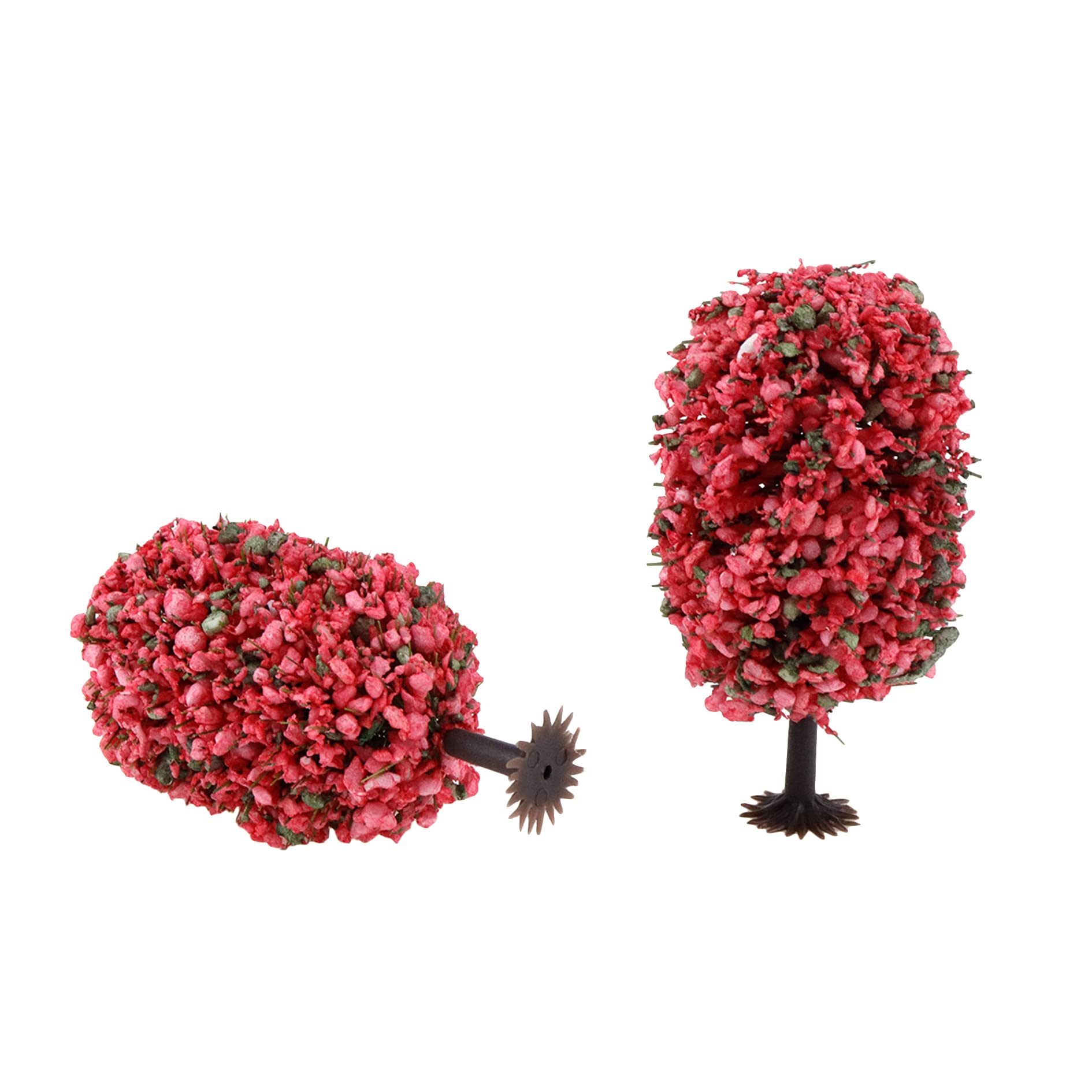 Bitray Model Miniature Trees Plants 2.4-inch Height Pink Model Tree Spring Scenery Plastic Trees for DIY Crafts Building Model -8pcs