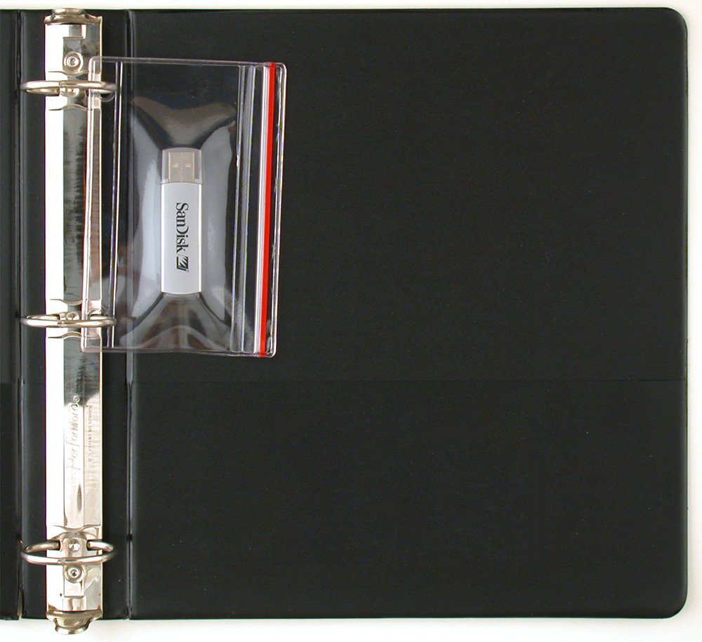 StoreSMART - Flash Drive Zipper Case for 3-Ring Binders - 25-Pack - Vinyl Plastic - R1831-FLASH25 - Made in USA