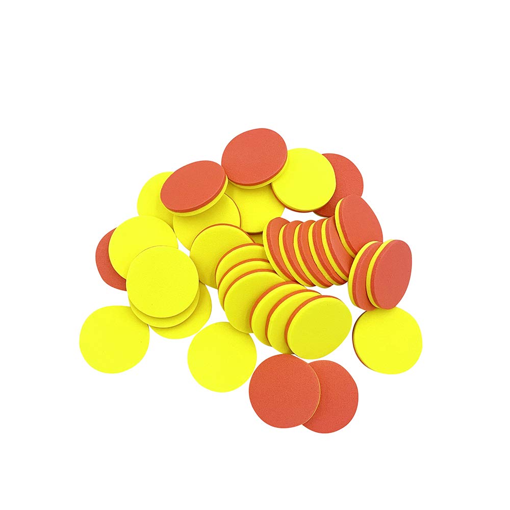 SEETOOOGAMES 1 inch Two-Color Counters, Red/Yellow, Educational Counting, Sorting, Patterning, Grouping & Math Bingo Chips, 400 Pieces