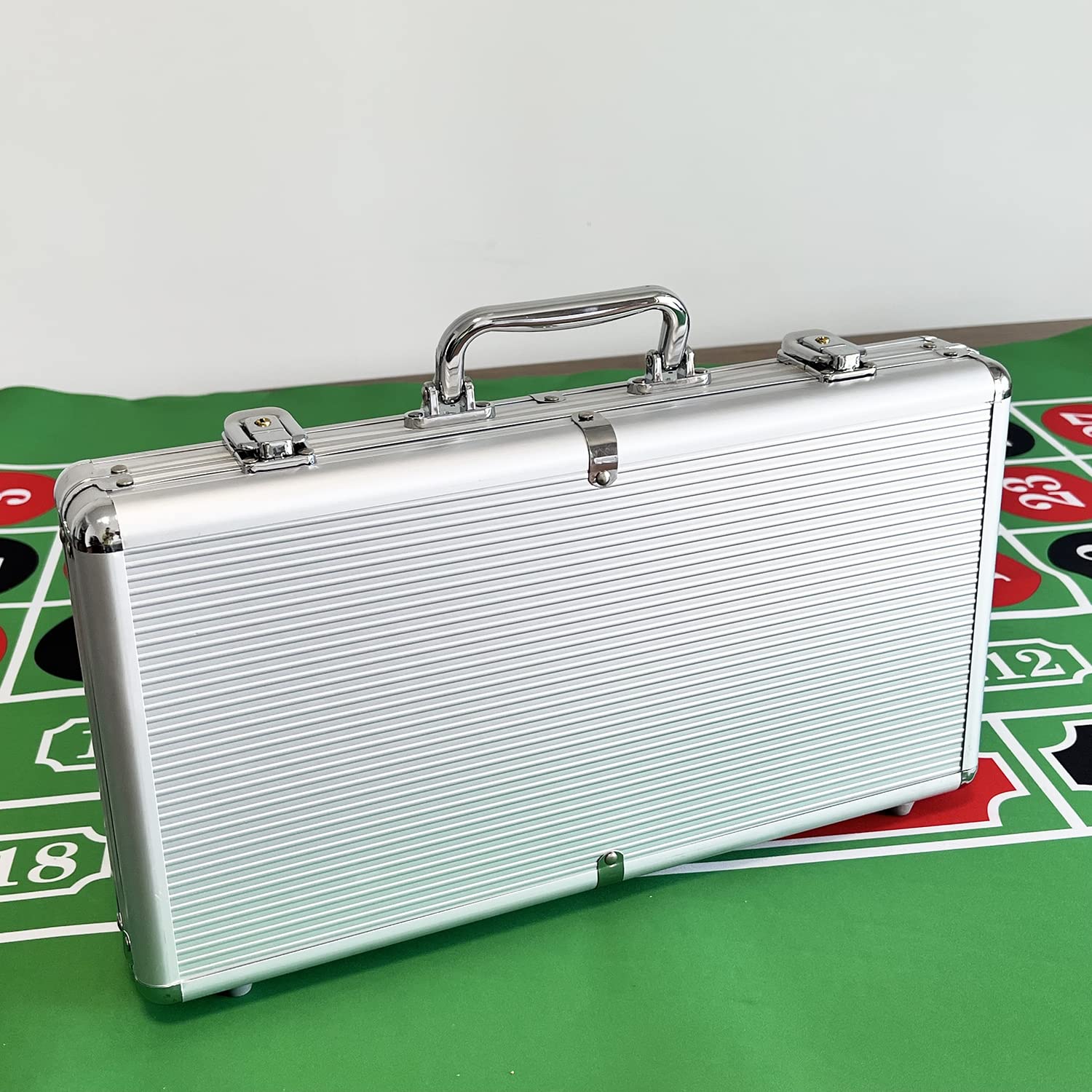 SEETOOOGAMES 300pcs Capacity Empty Aluminum Poker Chip Case Only