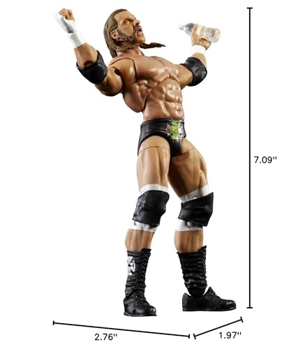 Mattel WWE Triple H Ultimate Edition Fan TakeOver Action Figure with ultimate articulation, life-like detail, and accessories, 6-Inches