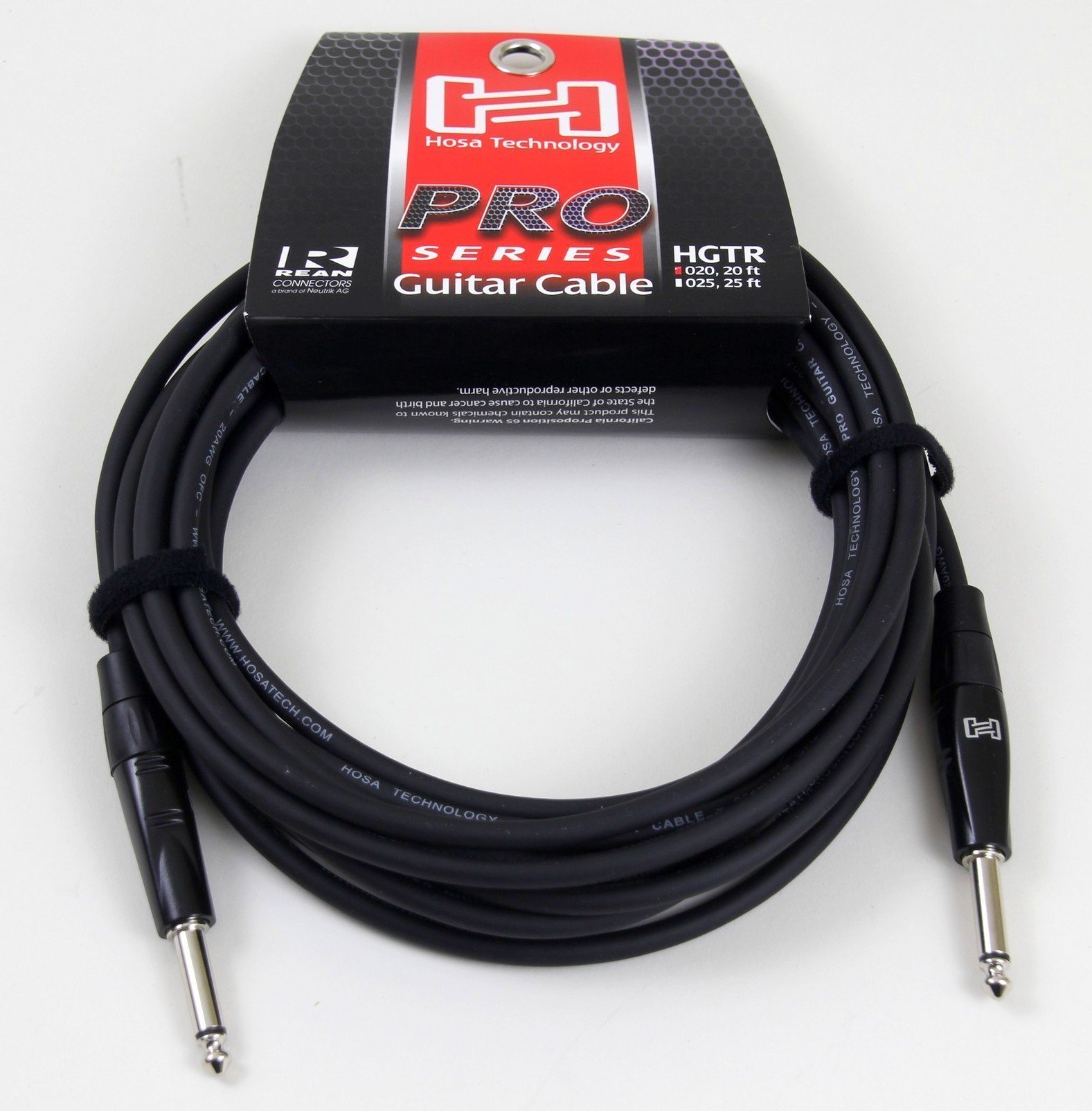 Hosa HGTR-010 REAN Straight to Straight Pro Guitar Cable, 10 Feet