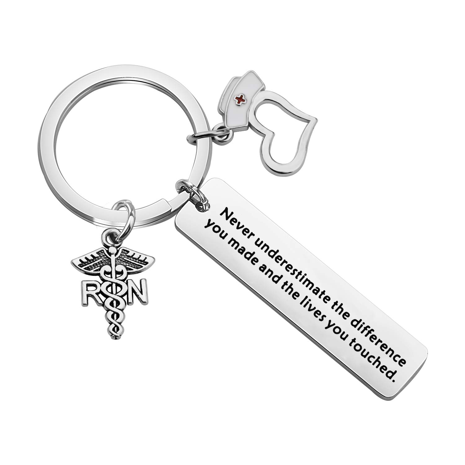 BAUNA RN Nurse Gifts Medical Students Keychain Nurse Retirement Gift