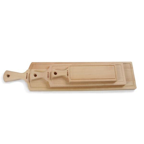 BOSKA Wooden Serving Cheese Board - Large Amigo Best For Cheese, Tapas, Bread, and Desserts Presentation - Board Slab with Non-Slip Feet - Cutting and Charcuterie Board - Dishwasher Safe