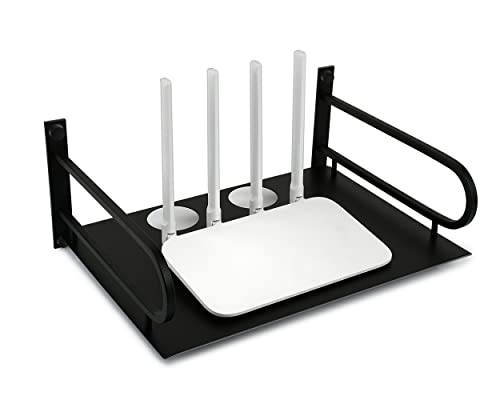 DS. DISTINCTIVE STYLE Projector Shelf Wall Mount Router Shelf Compact Aluminum Small DVD Player Shelf (Black)