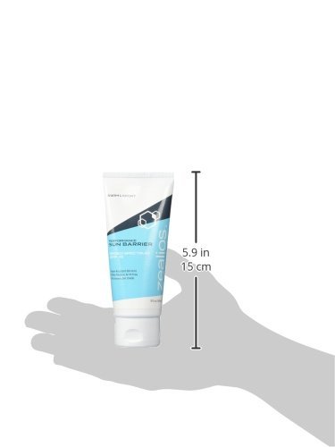 Sun Barrier 3 oz by Zealios - Broad Spectrum SPF 45 Non-Greasy Water-Resistant Zinc Sunscreen - Last Absorbing Sunblock Body Lotion for Athletes