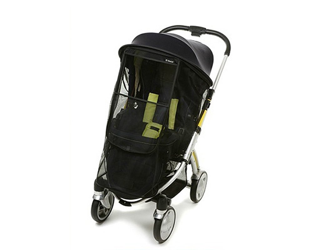 Manito Magic Shade (Sun Shade + Mosquito Net 2-in-1) for Strollers - Black/Black