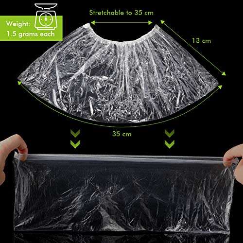 Disposable Boot and Shoe Covers for Floor, Carpet, Shoe Protectors, Durable Non-Slip (Clear,400)