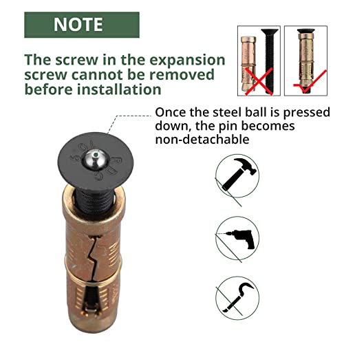 EYPINS Security Ground Anchor,Heavy Duty Alloy Steel Anti-Theft Wall Anchor Lock for Securing Motorcycles,Bicycles,Scooters,Chain Locks,Security Wall Anchor Floor Anchor Permanent Locking Point