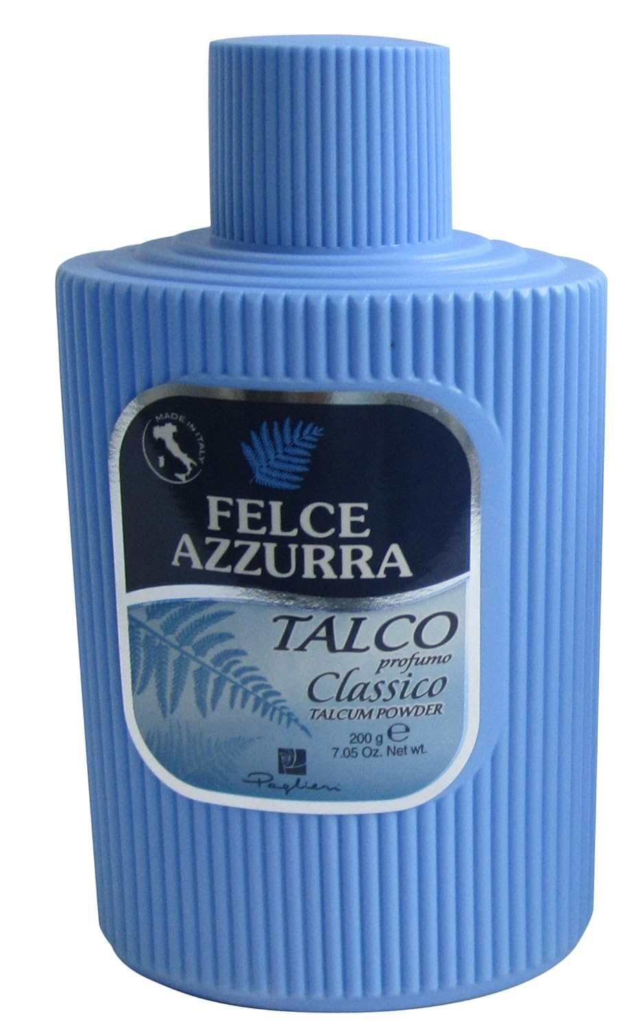 Paglieri Felce Azzurra Talcum Bottle, 7 Ounce