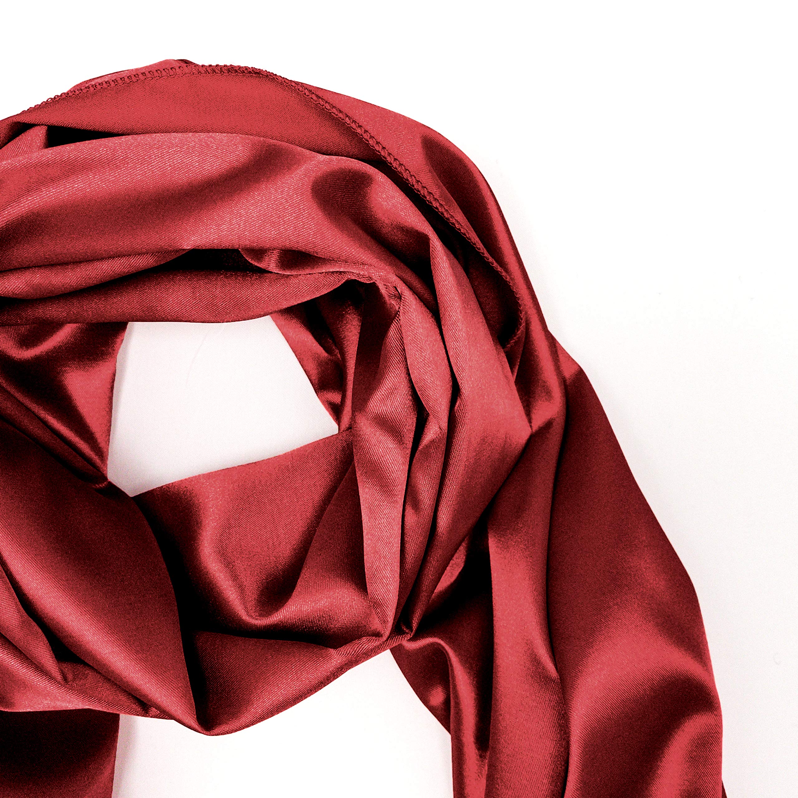 BOLEROSE Satin Shawl Bridesmaid Wedding Wrap Scarf Pashmina (Hot Pink)
