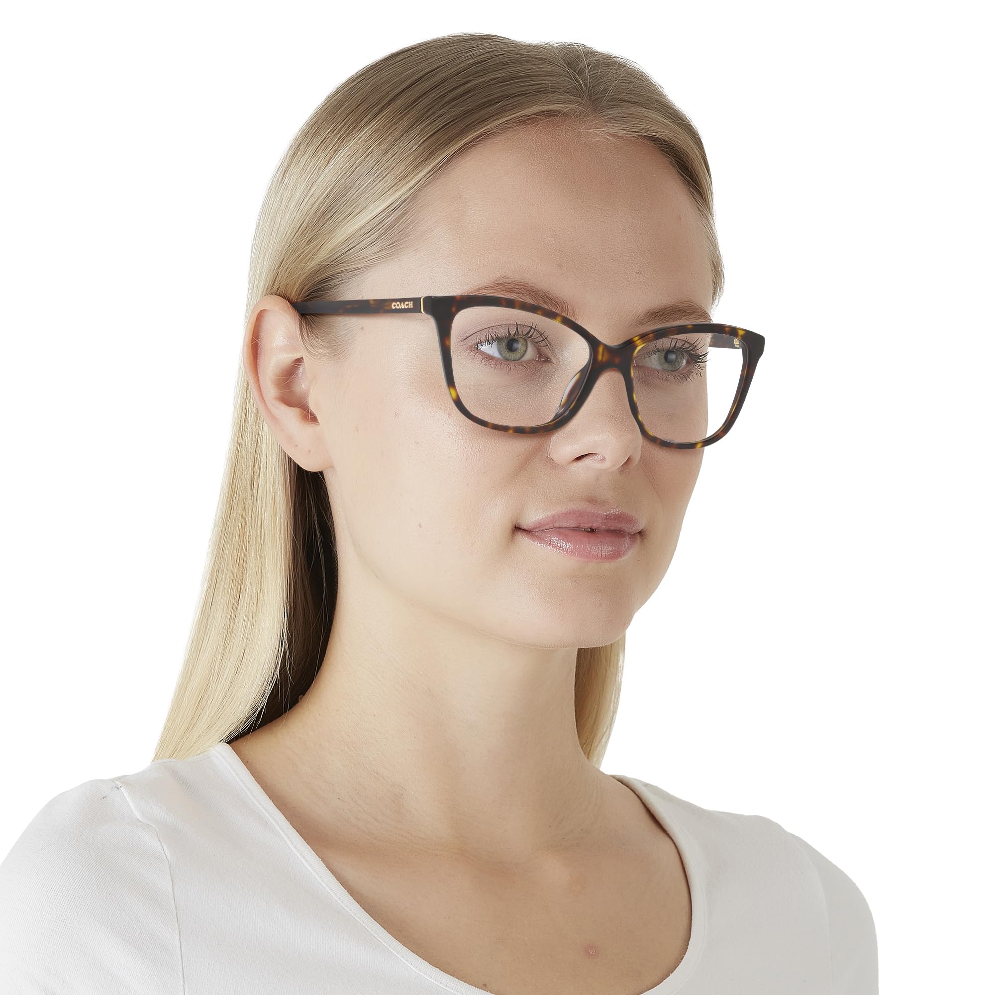 Coach HC6206U Universal Fit Prescription Eyewear Frames, Dark Tortoise/Demo Lens, 54 mm