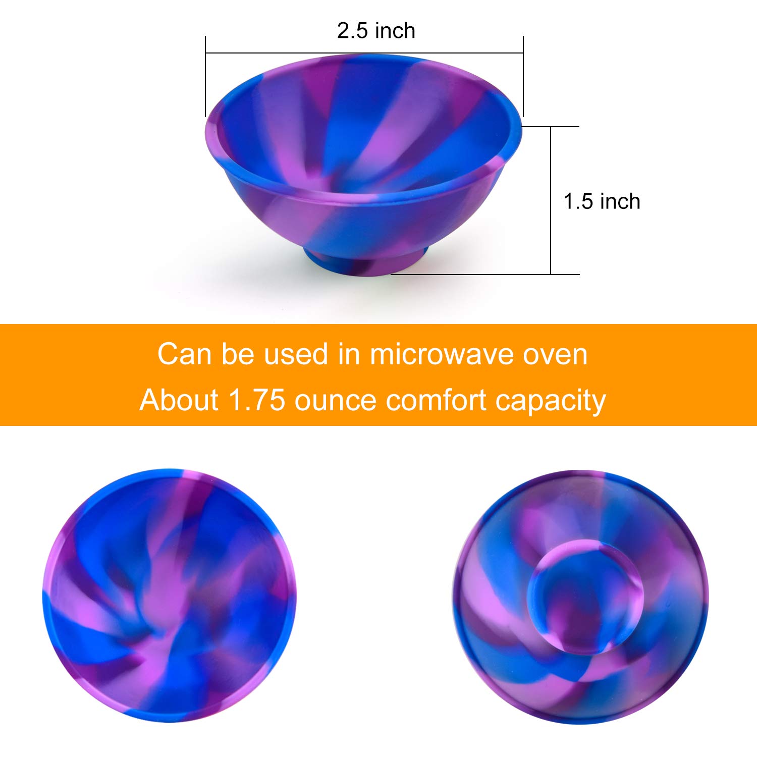 Coopay 8 Pieces Mini Silicone Bowls Multicolor Pinch Bowls Heat Resistant Snack Bowls Prep and Serve Bowls, Unbreakable, Flexible, 1.75 Oz (Mixed Colors)