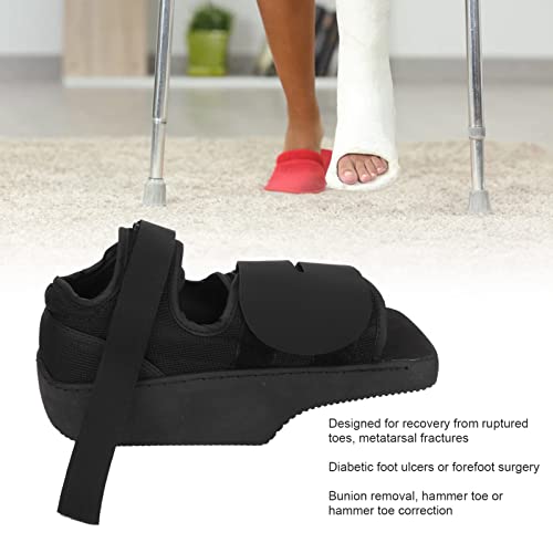 BOLORAMO Broken Toe Injury Shoe, Offloading Boot Arch Support Protective Non Slip with Adjustable Fastening Straps for Foot Recovery(L)