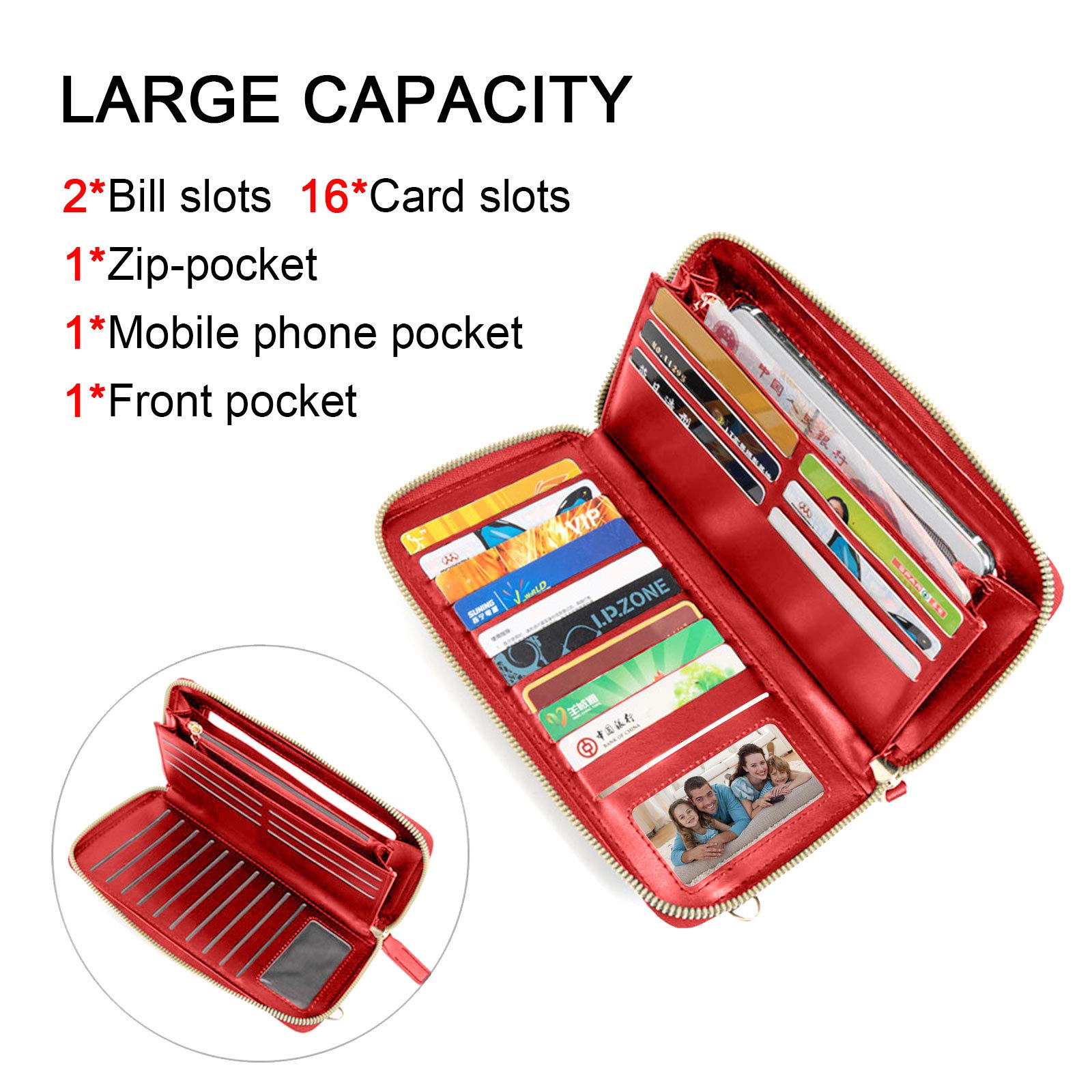 Women Large Touch Screen Crossbody Phone Purse cellphone Bag with 2 straps…