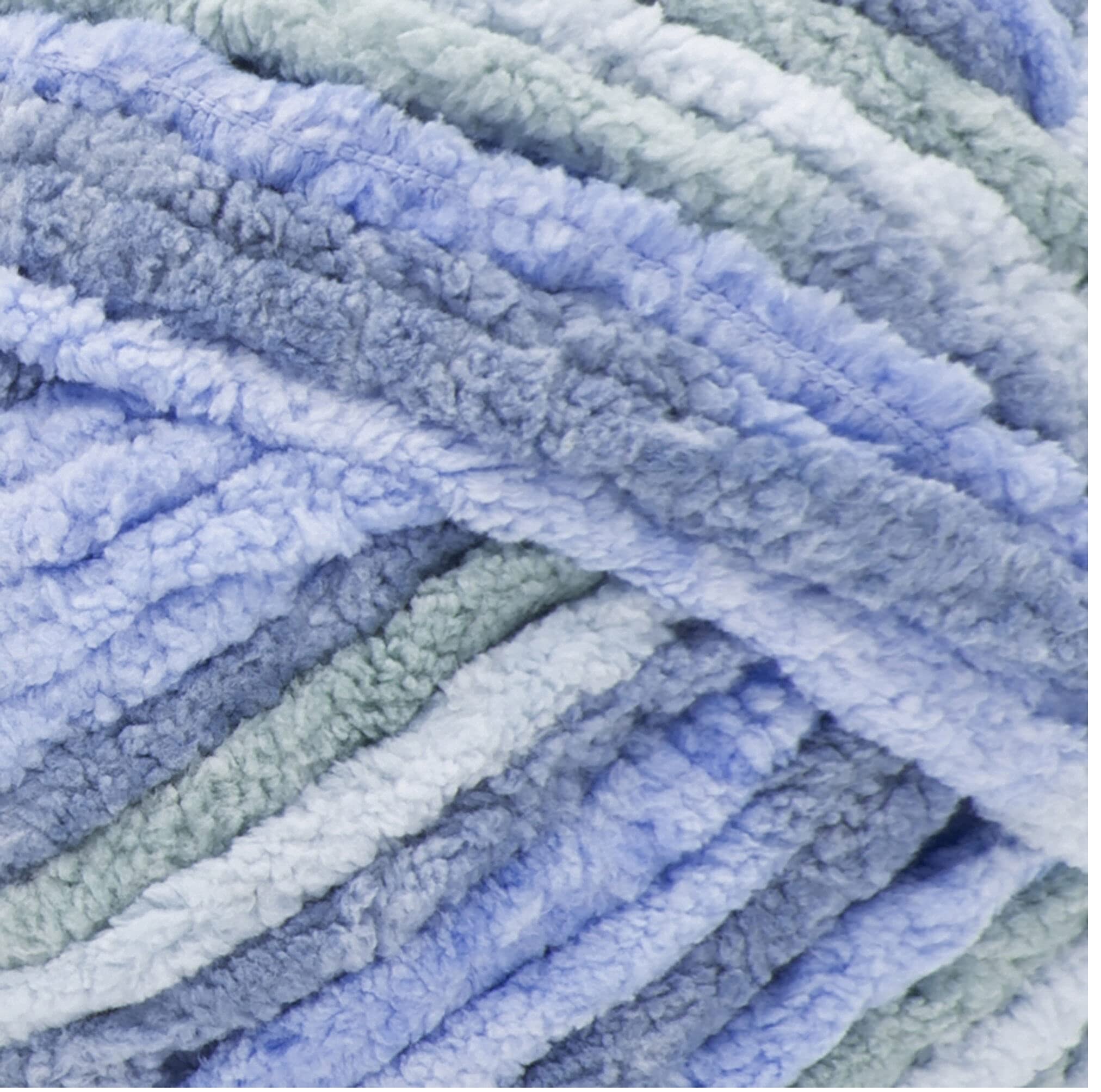 Bernat Baby Blanket Yarn - Big Ball (10.5 Oz) - Lovely Blue - 2-Pack Bundle with Bella's Crafts Stitch Markers