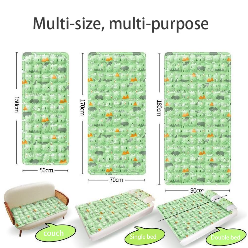 Cold Packs,Green,Natural air Conditioning,Summer Essentials,Chilled Feeling for 3hours for Improving Quality of Sleep,Cooling Mat Multi-Function Cool Jelly Pad