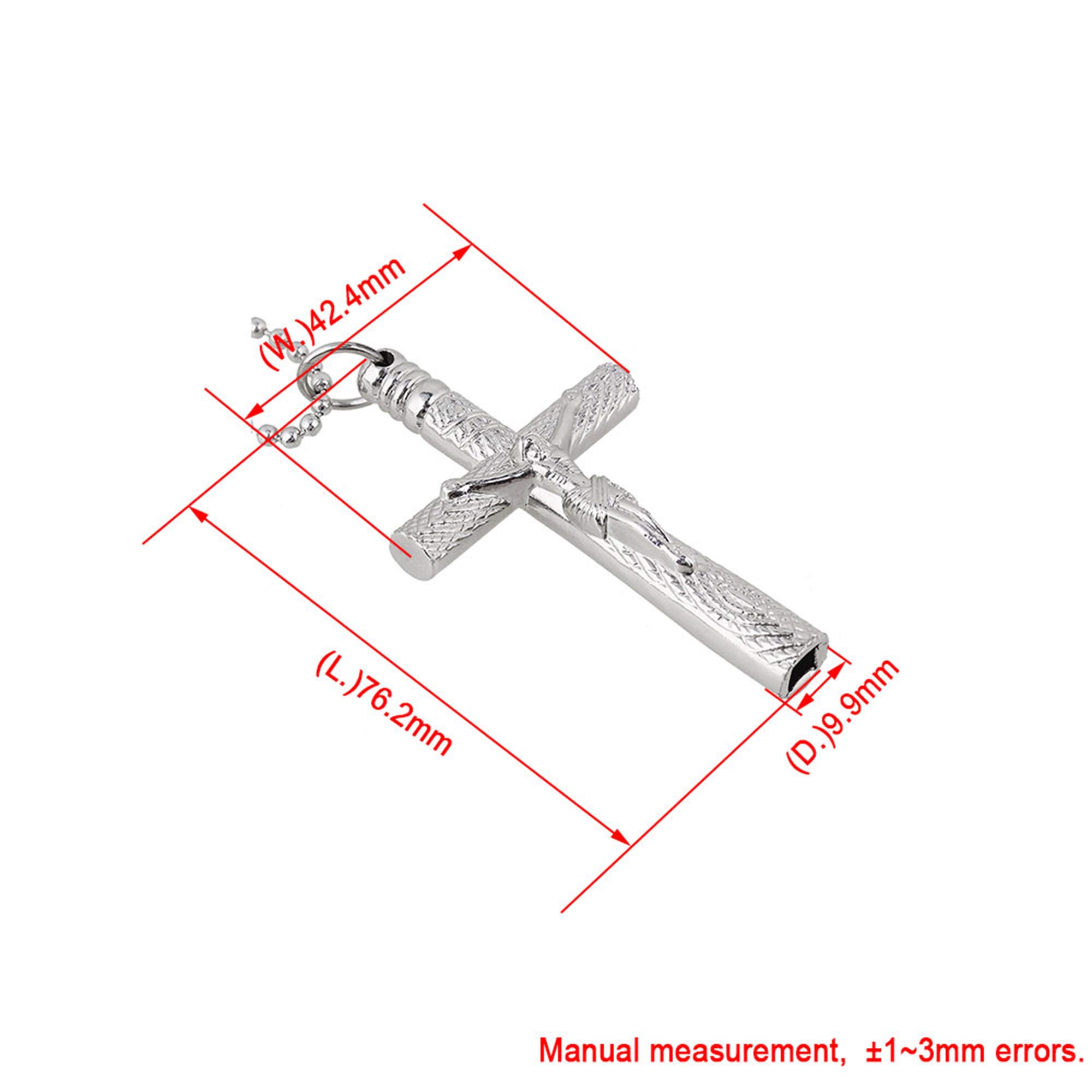 Lovermusic Silver Chrome Plated Steel Dia 0.39inch Crucifix DrumTuning Key with Long Chain Drum Accessories