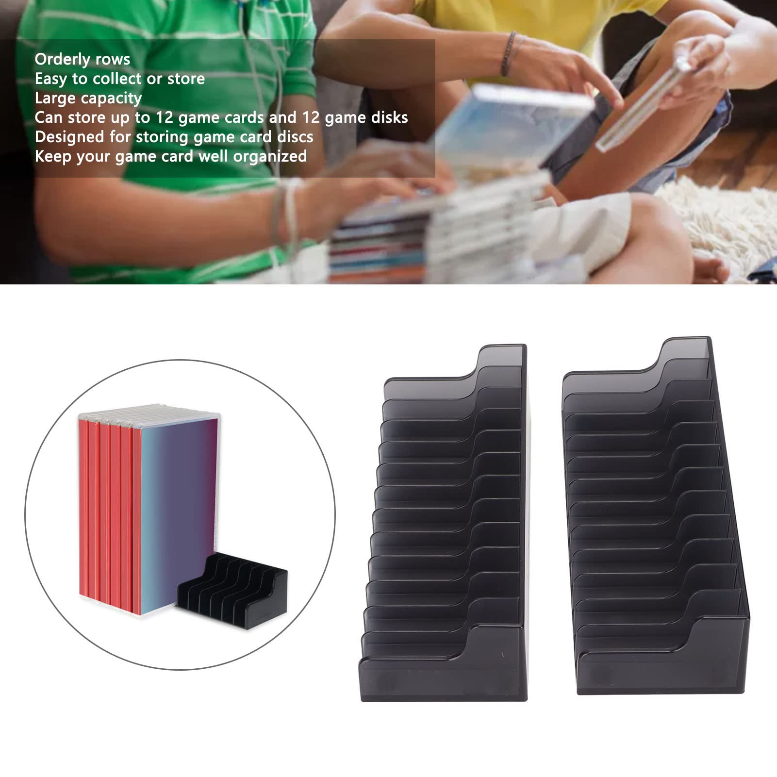 Shanrya Game Card Storage Rack, Game Card Storage Bracket,Game Card Storage Rack ABS Multi Functional Game Disk Display Box Bracket for Switch Game Disc Bracket for Switch Lite