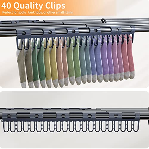 KeingGcopr Household Indoor Foldable Drying Rack Clothing, Laundry Drying Rack - 40" x 28.8" x 14.2", Space Saving Indoor&Outdoor, Black