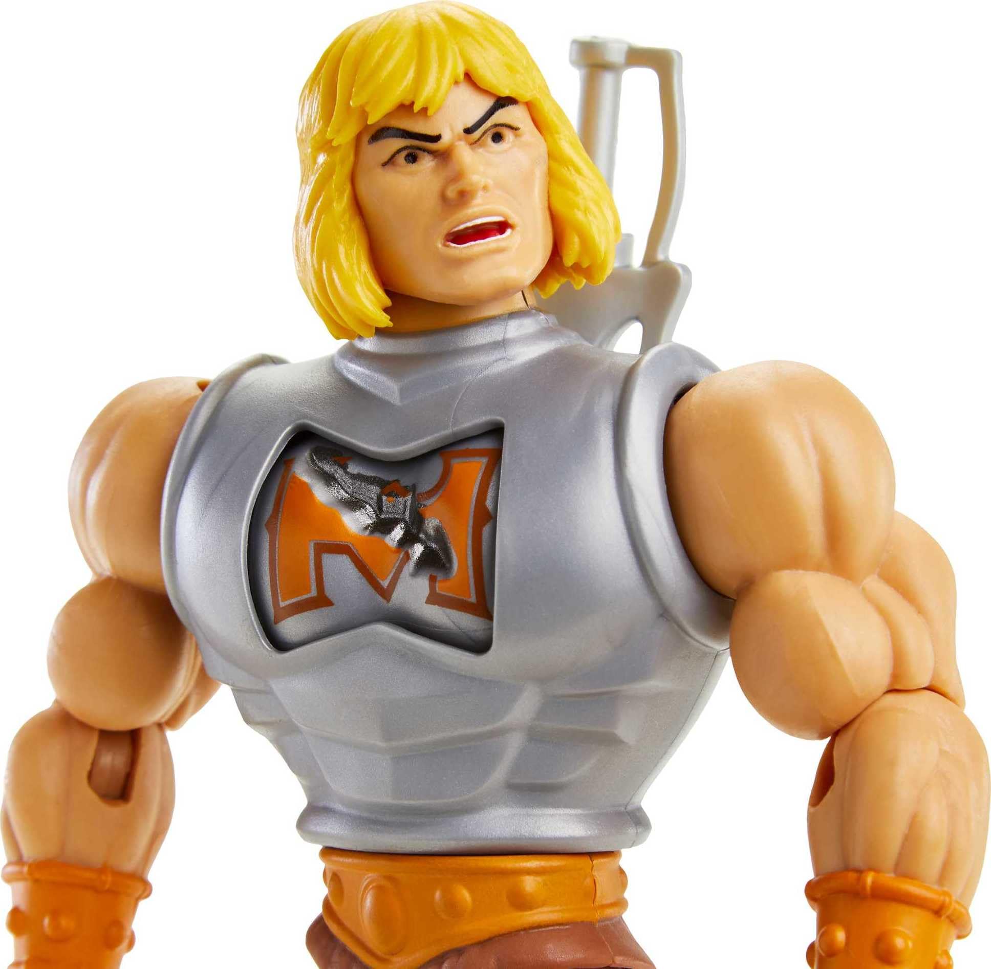 Mattel Masters of the Universe Origins Action Figure & Accessories Set, Battle Armor He-Man 5.5-inch Collectible Toy with Mini-Comic
