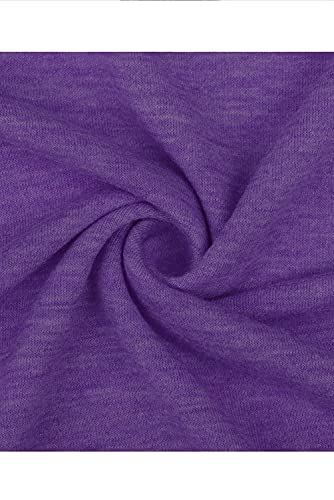 Heymiss Womens Shirts Long Sleeve Color Block Casual Work Out Tunic Tops Sexy Basic Oversized Tshirt Purple Black XXL