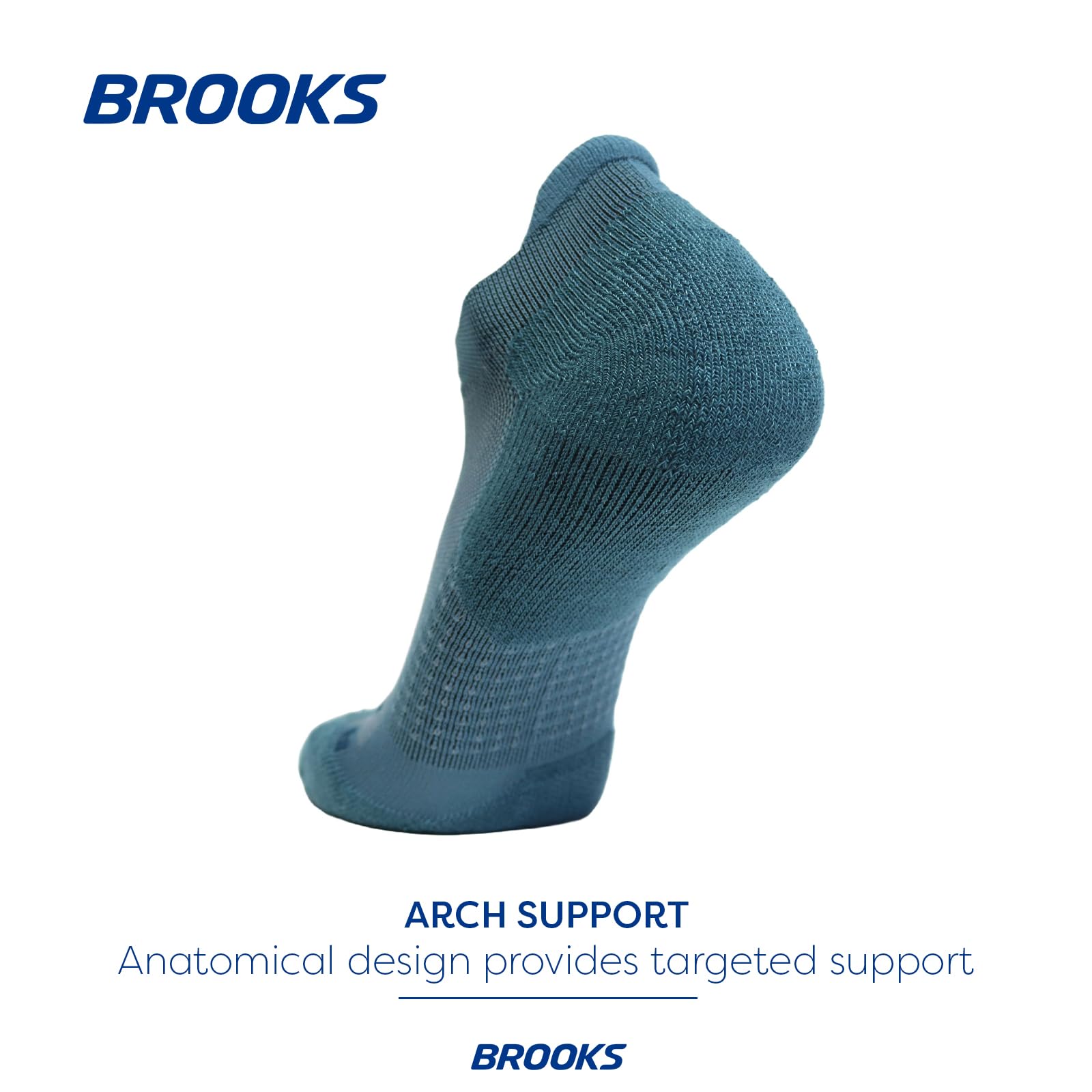 Brooks Ghost No Show Socks I Performance Running Low Profile Socks with Arch Support for Men & Women - Sun Glow/Marigold/White - X-Large