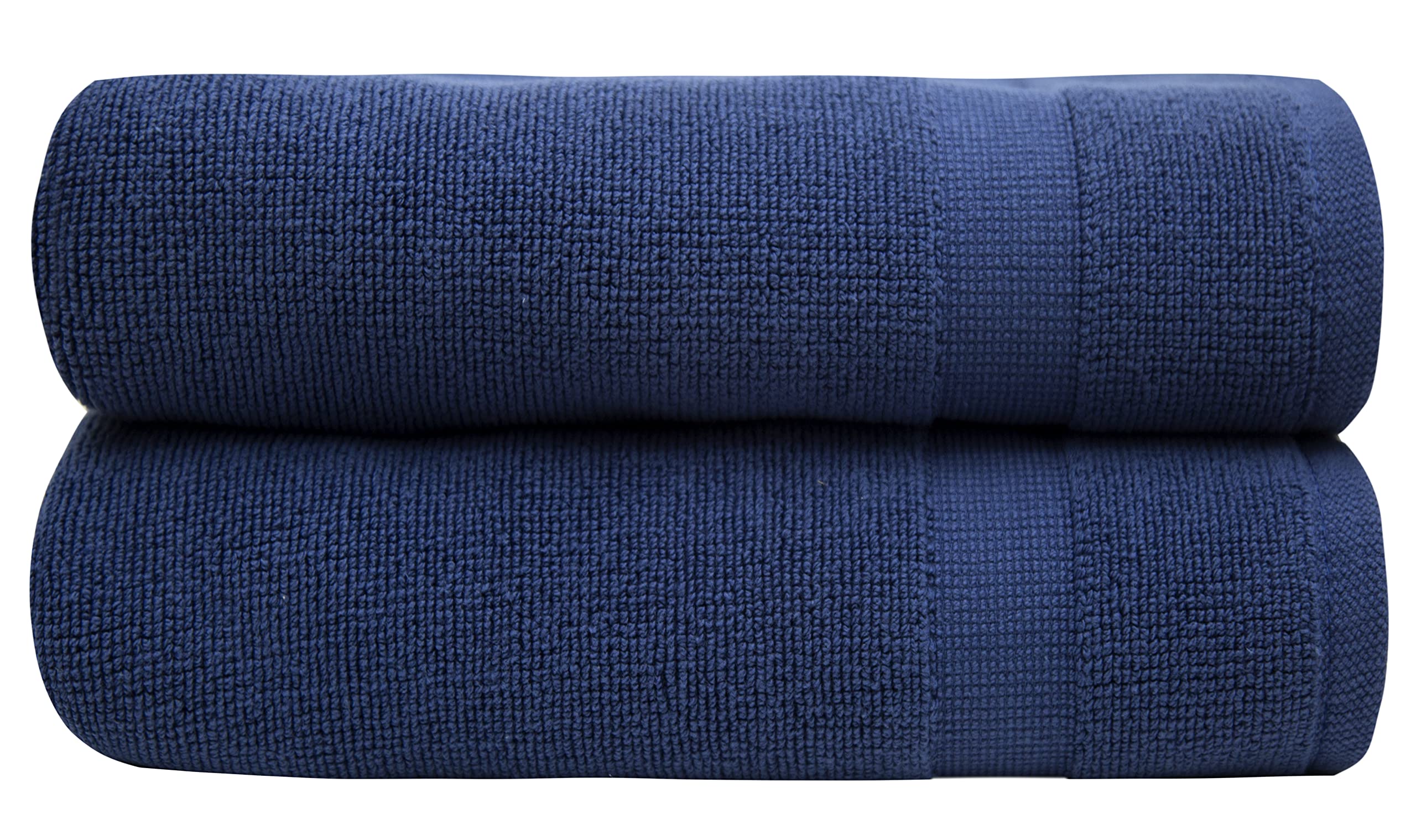 Bliss Luxury Bath Towels Set - 34" x 56" | Extra Large Premium Quality Bath Sheet | Towel Set | 650 GSM | Soft Combed Absorbent Cotton Bath Towels | Oversized Towels | Denim - 2 Pack