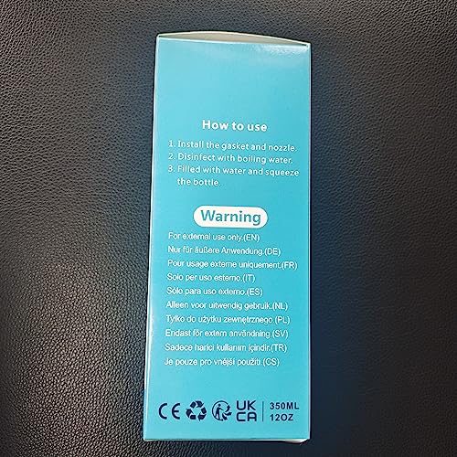 Croing 𝙥𝙤𝙨𝙩𝙥𝙖𝙧𝙩𝙪𝙢 𝙚𝙨𝙨𝙚𝙣𝙩𝙞𝙖𝙡𝙨 350ML Travel Bidet Bottle with Cap - Portable Bidet - The Easy Bidet for Postpartum Essentials ( Green )