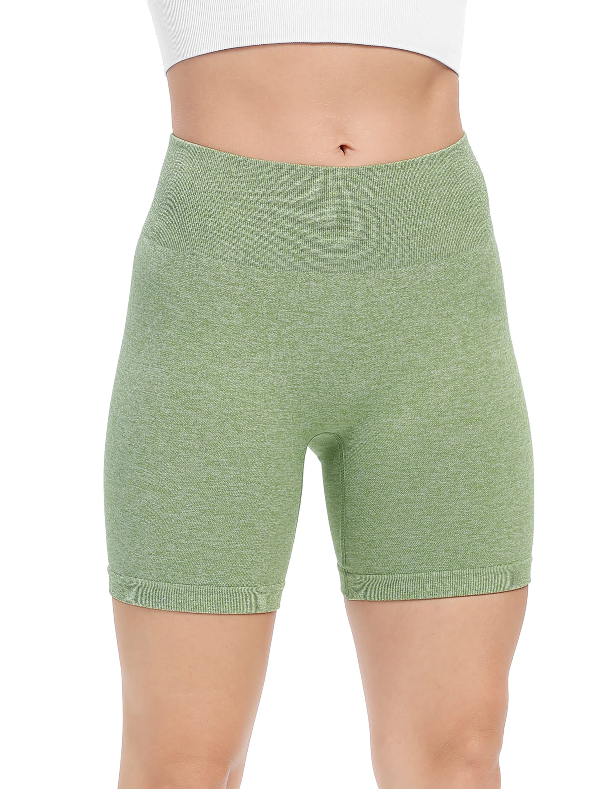 BAYDI Workout Shorts for Women 3 Pack High Waisted Seamless Yoga Shorts Athletic Gym Biker Shorts