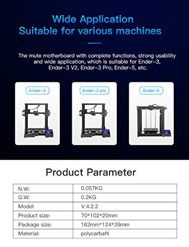 Creality Ender 3 Pro Silent Mainboard V4.2.7 with TMC2225 Driver Marlin 2.0.1 for Ender 3/Ender 3 Pro/Ender 3 V2/Ender 5