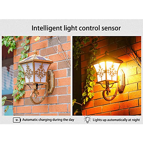 SHIJIANX Solar Lights Outdoor Solar Wall Lantern, Dusk to Dawn Decorative Led Wall Sconce Light Fixture with No Wiring Required -Solar Wall Light-Smart Home Outdoor Waterproof Garden Light