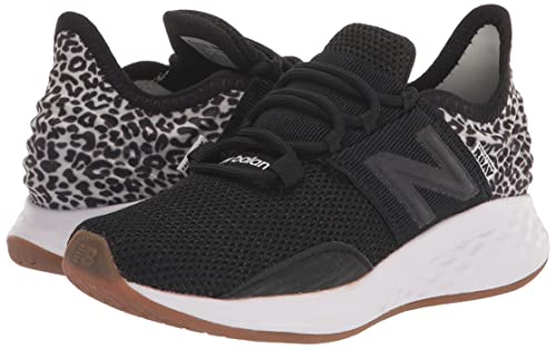 New Balance Kid's Fresh Foam Roav V1 Bungee Running Shoe, Black/White, 9 Toddler