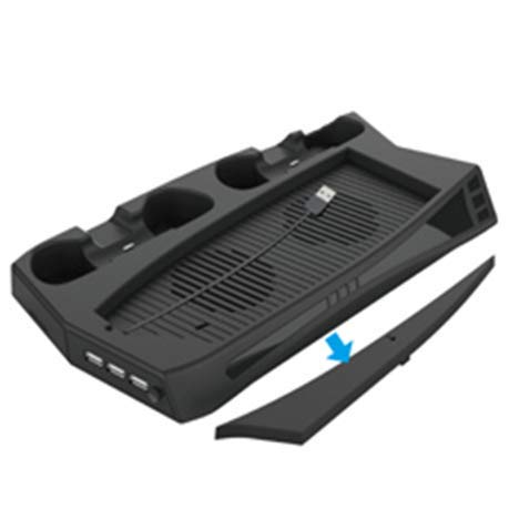 LudTech Playstation 5 Vertical Stand Cooling/Charging Station for PS5 Digital Edition/Ultra HD Console with Dual Controller Charger and Bonus Game Rack Storage 3 USB Ports for PS5 and DualSense