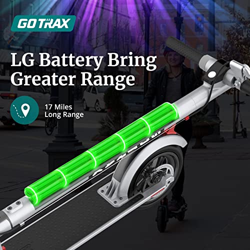 Gotrax XR Ultra Electric Scooter, LG Battery 36V/7.0AH Up to 18 Miles Long-range, Powerful 300W Motor & 15.5 MPH, UL Certified Adult E-Scooter for Commuter (Gray)