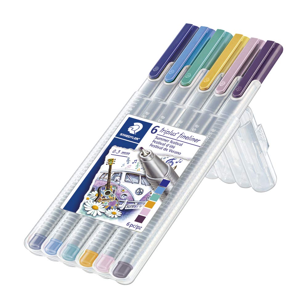 STAEDTLER Triplus Fineliner Triangular Pens, 0.3mm