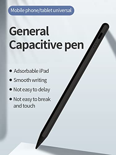 GOUHGKH Stylus Pen Touch Screen Pencil, Active Stylus Pens Compatible with iPad,iPad Pro,iPad Air,iPad Mini, Samsung, Smart Phone and Tablet for Writing/Drawing (Black)