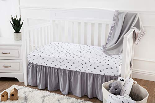 TL Care Fleece Blanket 30β X 40β with 2β Satin Trim, Gray, for Boys and Girls