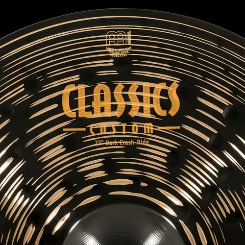 Meinl Cymbals Classics Custom Dark 22" Crash-Ride Cymbal for Drum Set β Made in Germany β B12 Bronze, 2-Year Warranty, (CC22DACR)